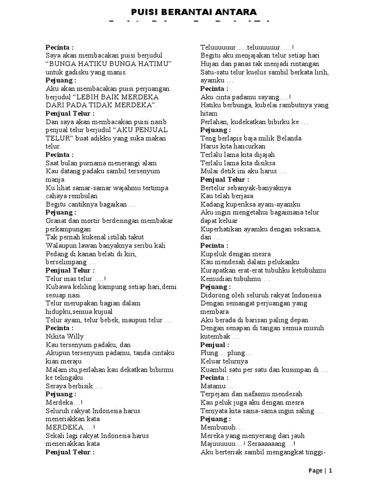 Puisi Berantai | PDF