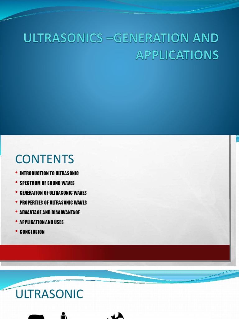 Ultrasonic Generation | PDF | Ultrasound | Sound