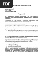 Psychology Class XI Chapter - 1 Notes Cbse | PDF | Mind | Psychology