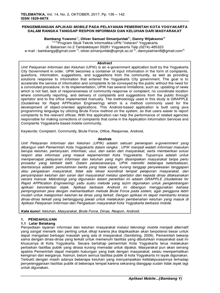 Pengembangan Aplikasi Mobile Pada Pelayanan Pemerintah | PDF | Android ...