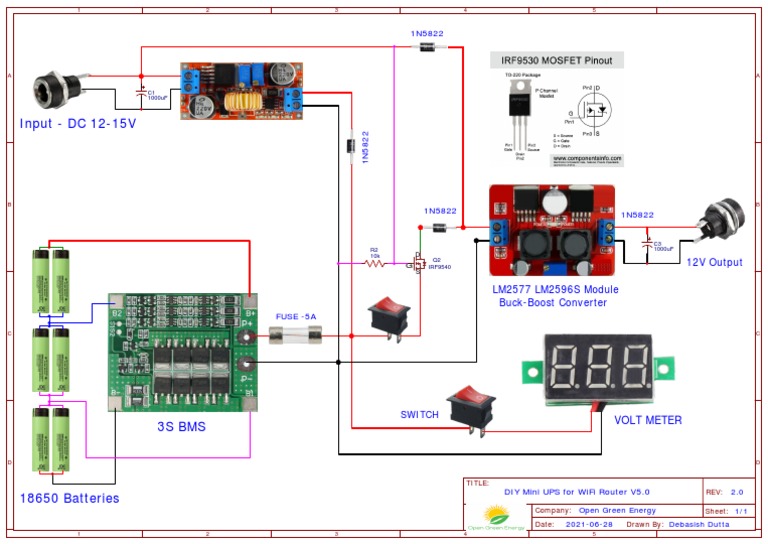 Input - DC 12-15V: 12V Output LM2577 LM2596S Module Buck-Boost ...