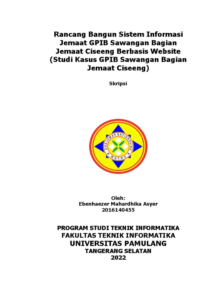 Sistem Informasi Jemaat GPIB Ciseeng | PDF