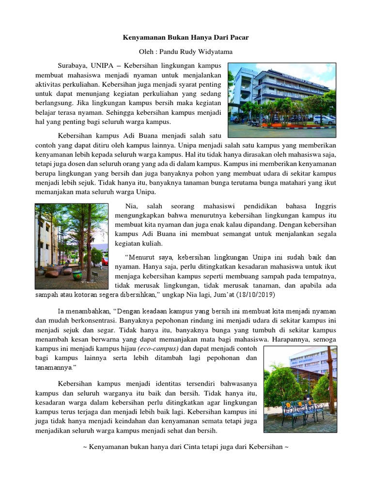 Contoh Artikel Berita Tentang Kebersihan | PDF