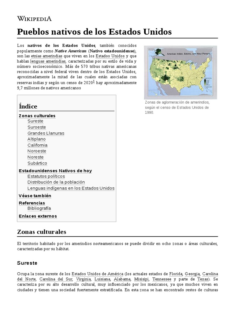 Pueblos Nativos de Los Estados Unidos | PDF | Nativos Americanos En Los ...