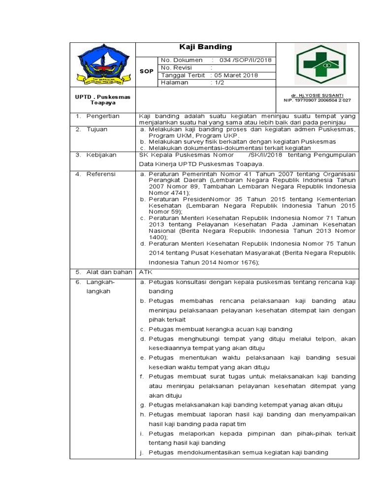 SOP Kaji Banding | PDF
