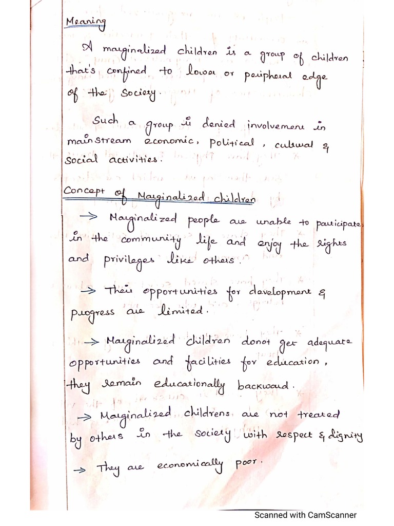 2017&2018-7&6 Marginalized Children | PDF