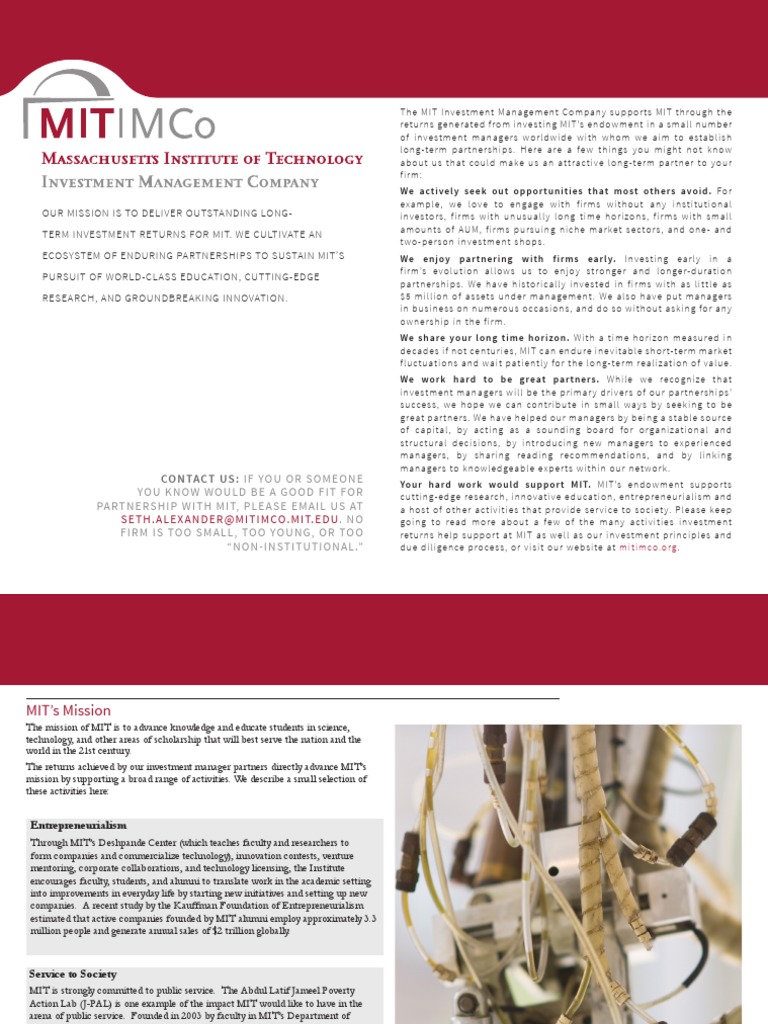 MITIMCo-Brochure Web 2018-12-05 | PDF | Investing | Valuation (Finance)