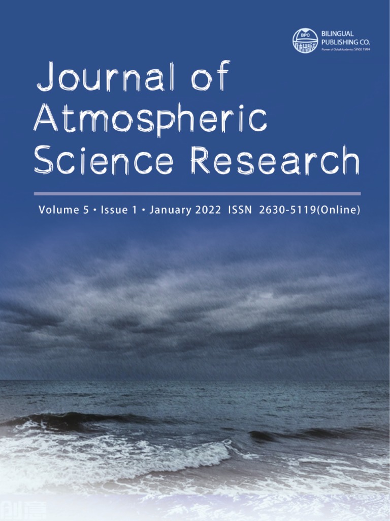 Journal of Atmospheric Science Research - Vol.5, Iss.1 January 2022 ...