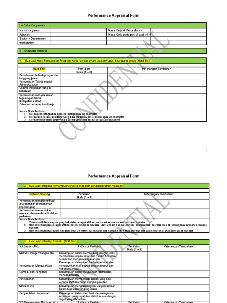 Appraisal Form | PDF