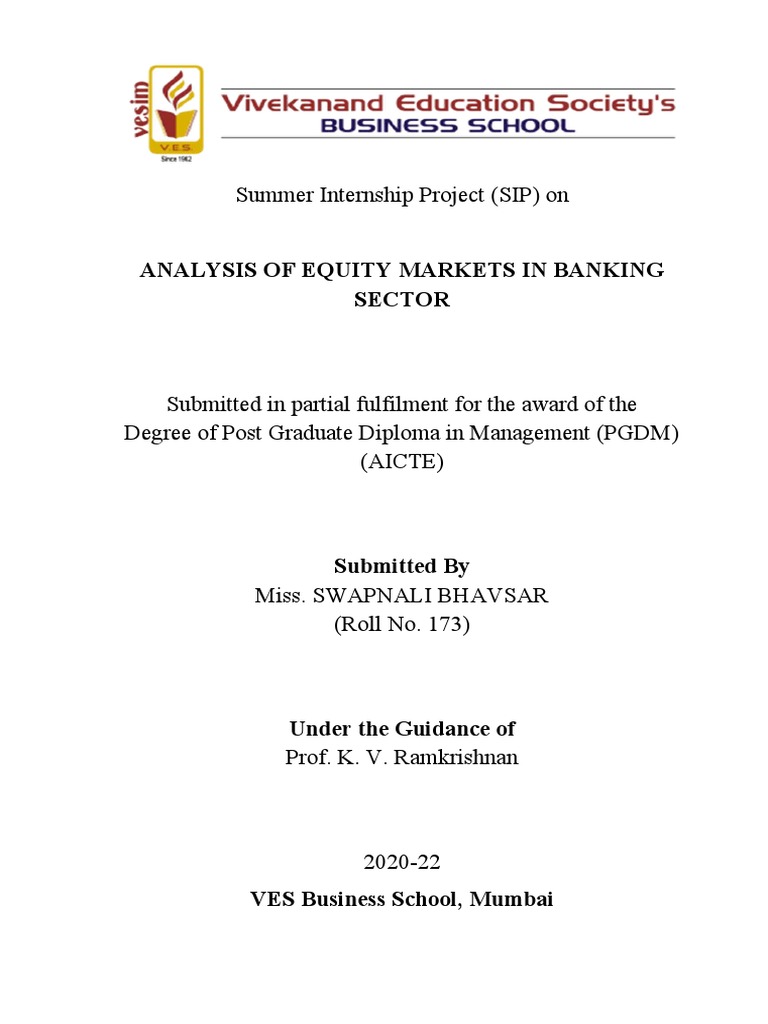 An Analysis of the Equity Markets in the Banking Sector: A Case Study ...