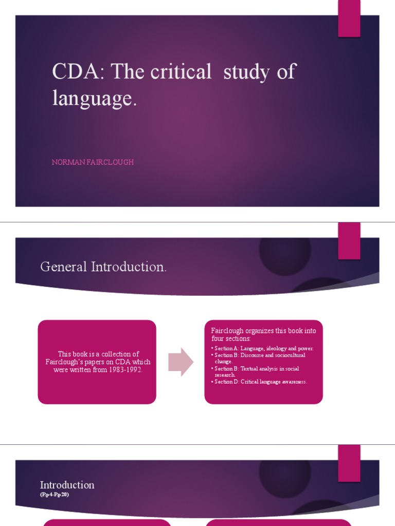 CDA Fairclough Section A | PDF | Discourse | Ideologies