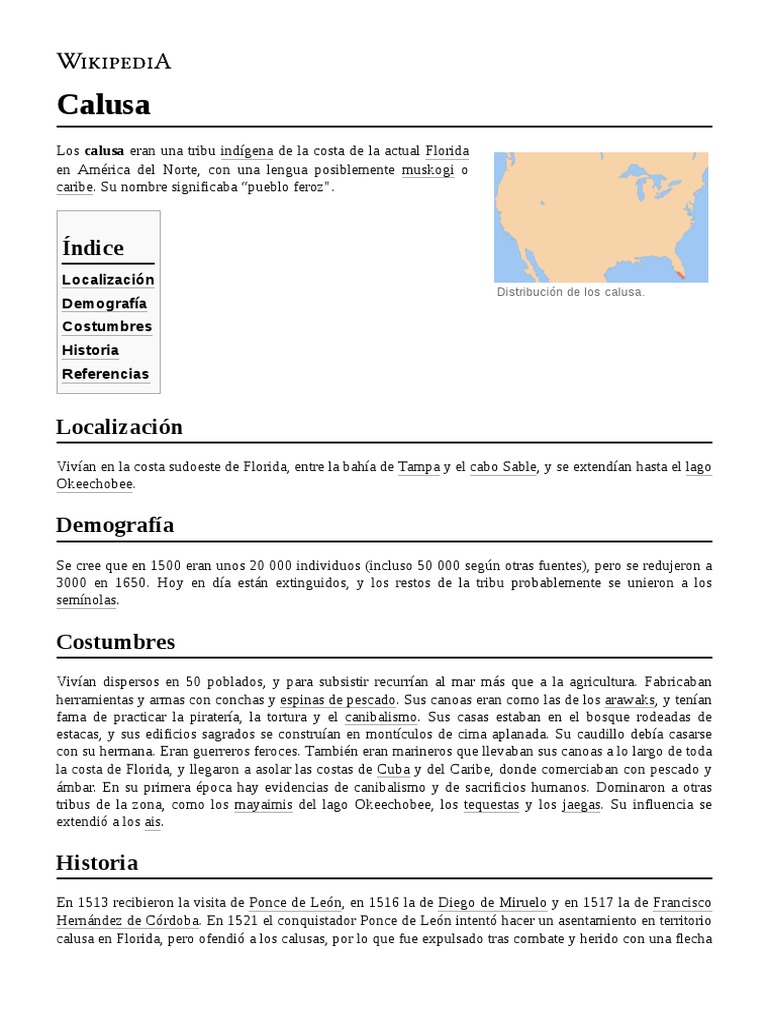 Calusa | Descargar gratis PDF | Pueblos Indígenas de América del Norte ...