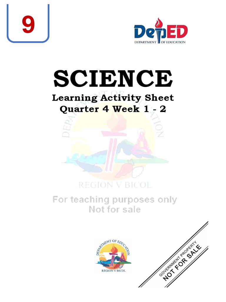 Science: Learning Activity Sheet Quarter 4 Week 1 - 2 | PDF | Classical ...
