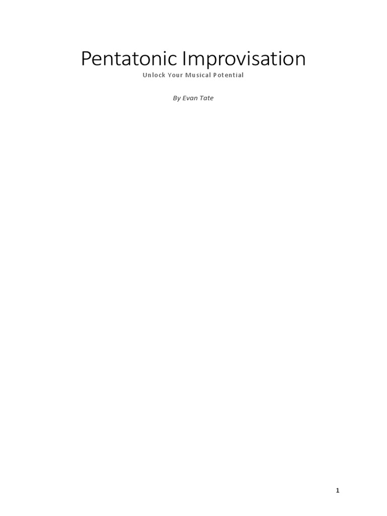 Pentatonic Improvisation (Evan Tate) | PDF | Scale (Music) | Chord (Music)