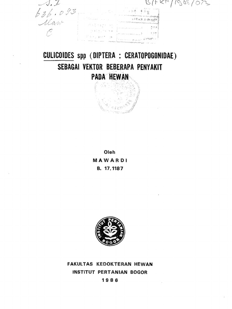 Adoc - Pub Cuucoides SPP Diptera Ceratopogonidae Sebagai Vekt | PDF