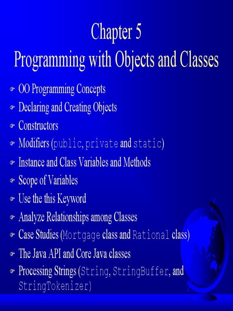 05 Programming With Objects And Classes Download Free Pdf Class Computer Programming