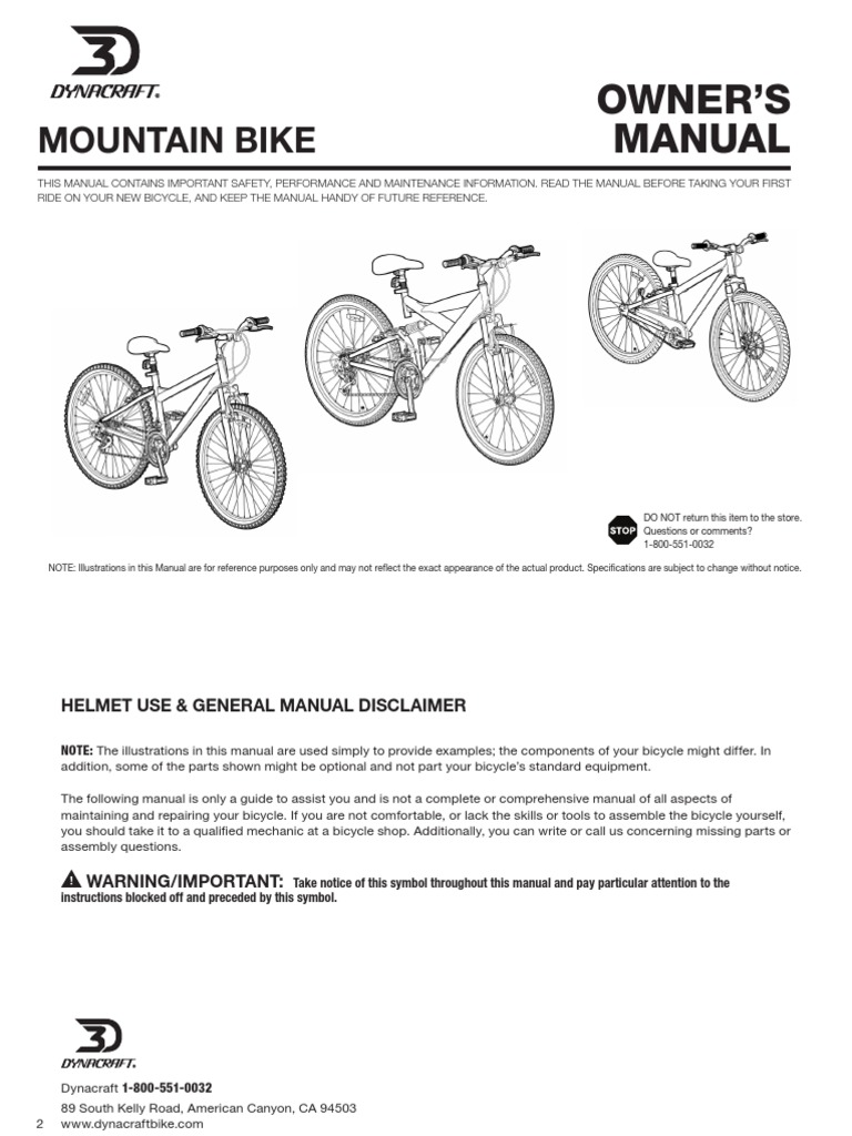 2007 Mountain Bike Manual | PDF | Manufactured Goods | Human Powered ...