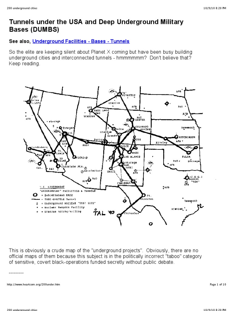 200 Underground Cities | PDF | Tunnel | Nuclear Power