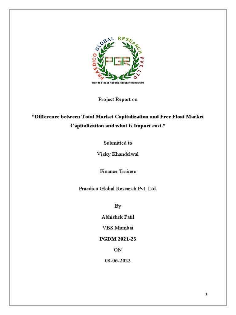 Research Report For Praedico Global | Download Free PDF | Market ...