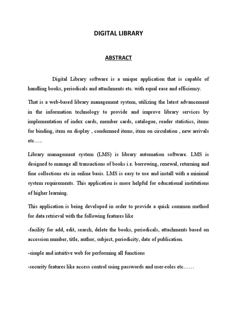 46) Digital Library | PDF | Libraries | Digital Library
