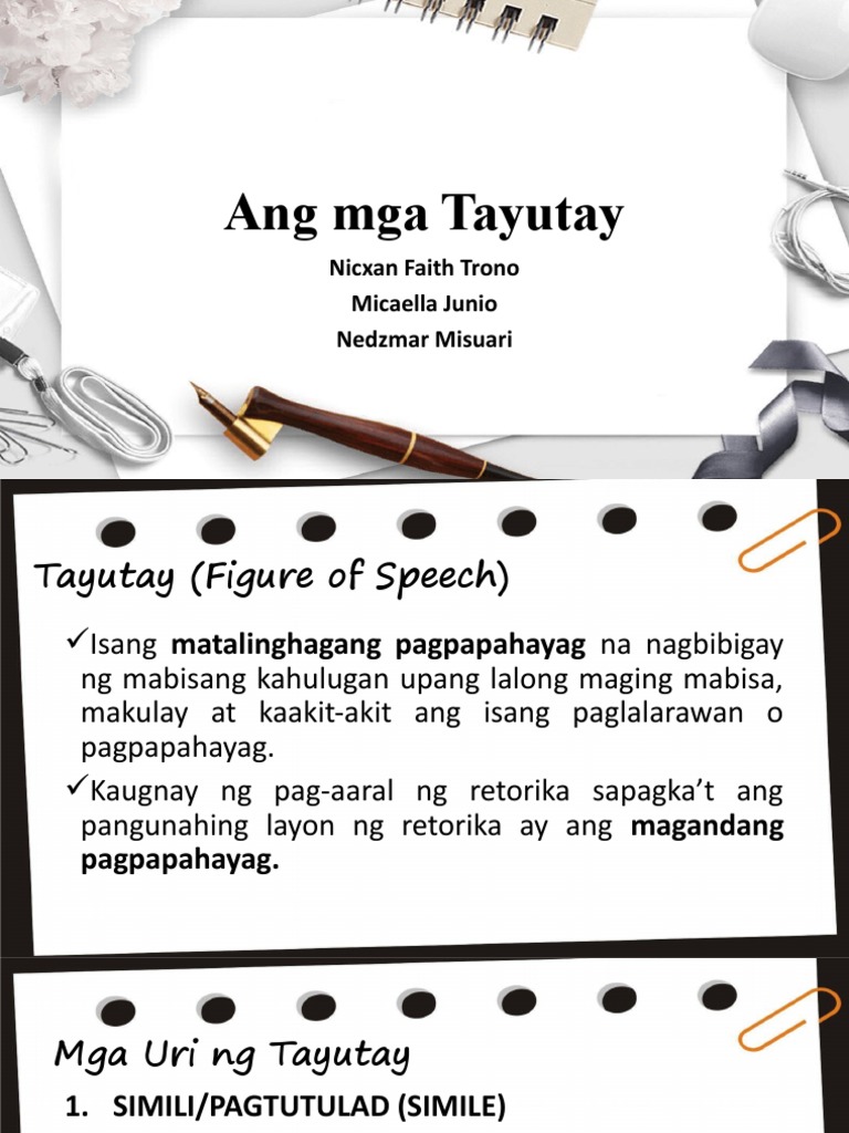Ang Mga Tayutay | PDF