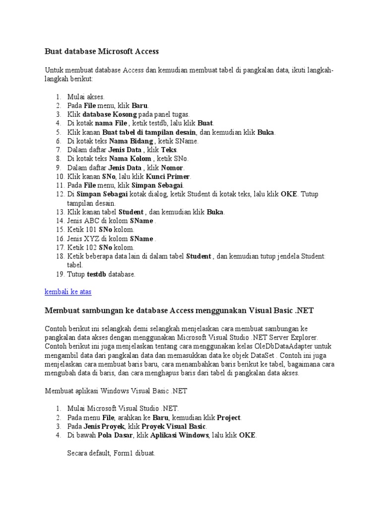 Cara Membuat Visual Basic | PDF | Komputer