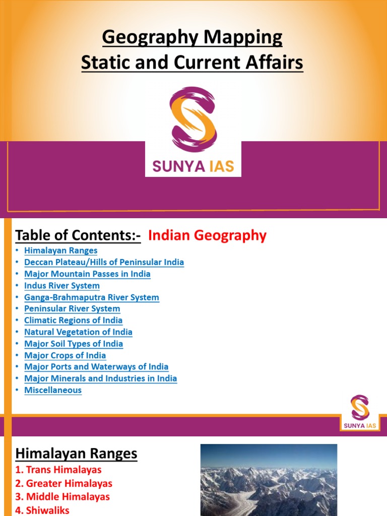 Geography Mapping | PDF | Himalayas | Topography