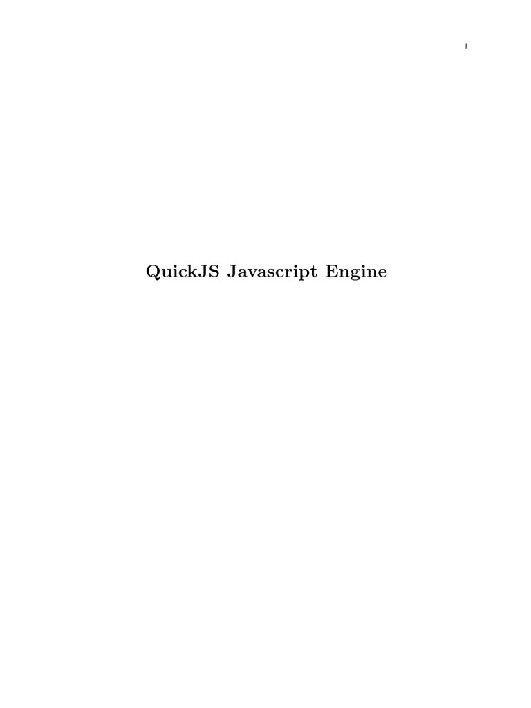 Quickjs Javascript Engine Descargar Gratis Pdf Java Script String Computer Science 5638