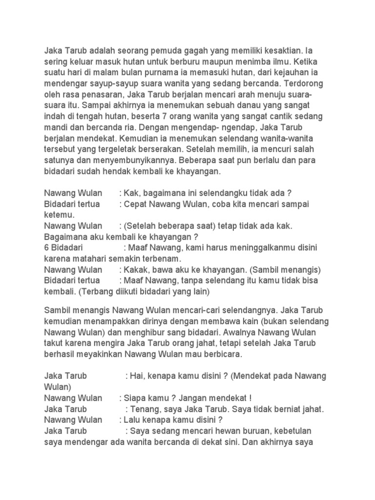 Script Jaka Tarub | PDF | Griya & Taman