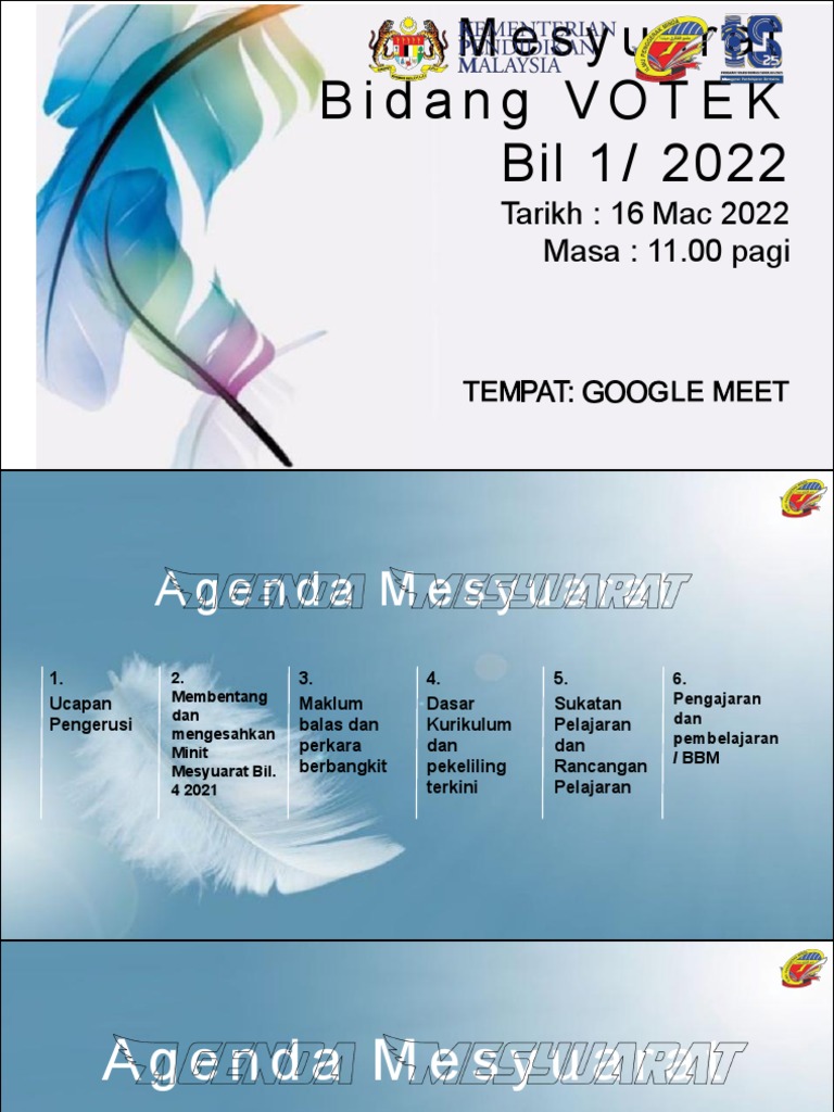 Mesyuarat Votek Bil 1 2022 PDF | PDF | Teknologi & Rekayasa