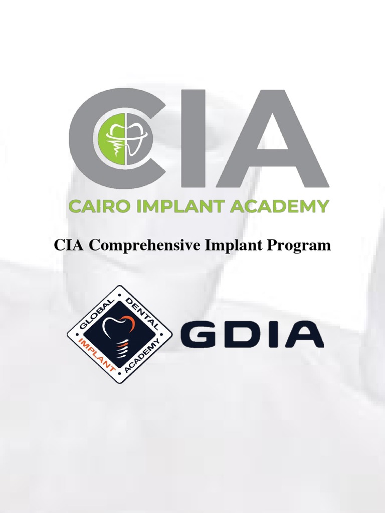 CIA Comprehensive Implant Program | PDF | Dental Implant | Prosthodontics