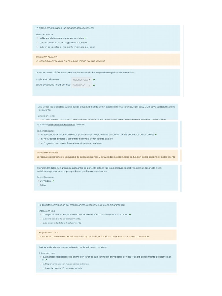 cuestionario animacion tur. | PDF