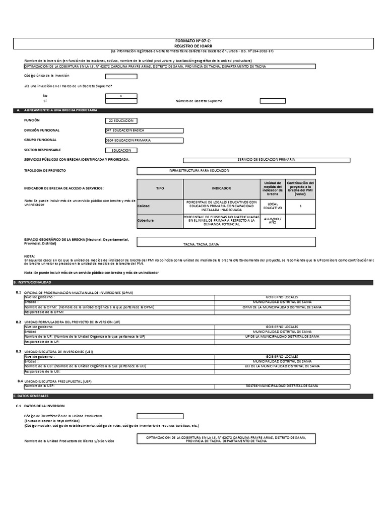 Formato 7c-Ioarr | PDF