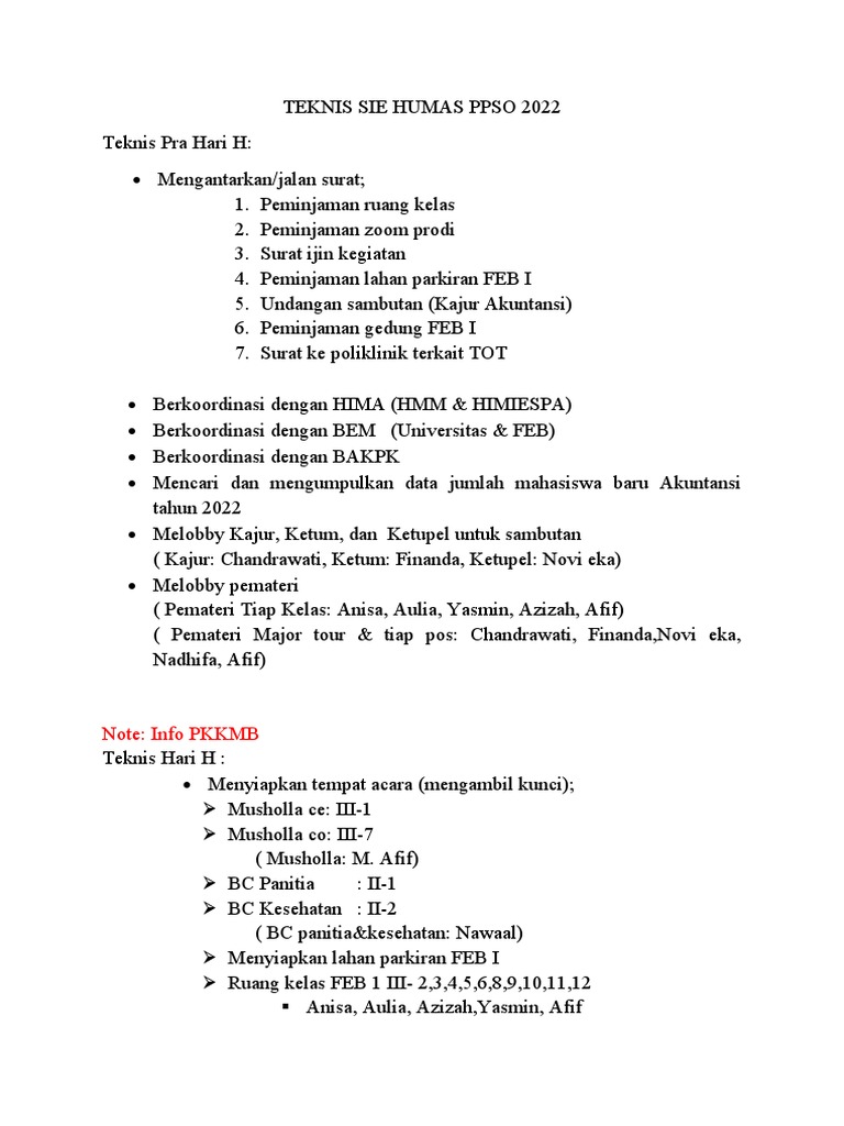 Teknis Sie Humas Ppso 2022 | PDF
