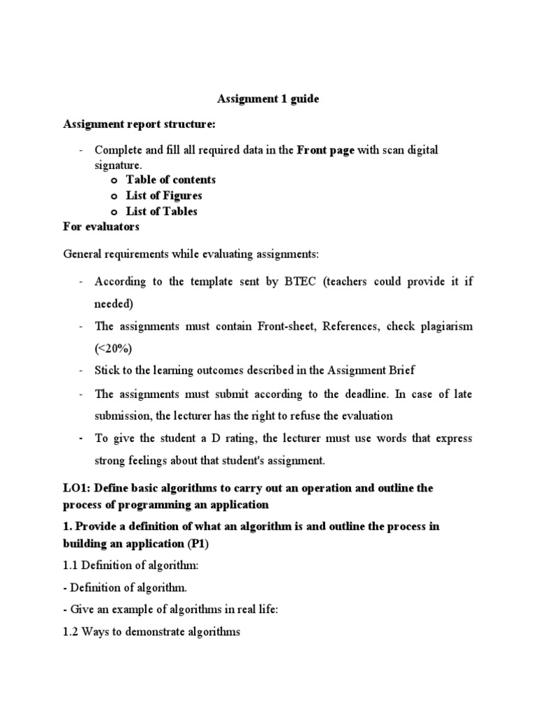 Unit 2 - ASM1 - Guide | PDF | Algorithms | Computer Engineering