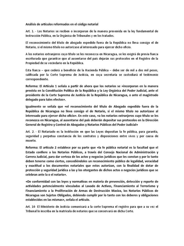 Analisis de La Ley Notarial | PDF | Ley común | Ley Pública
