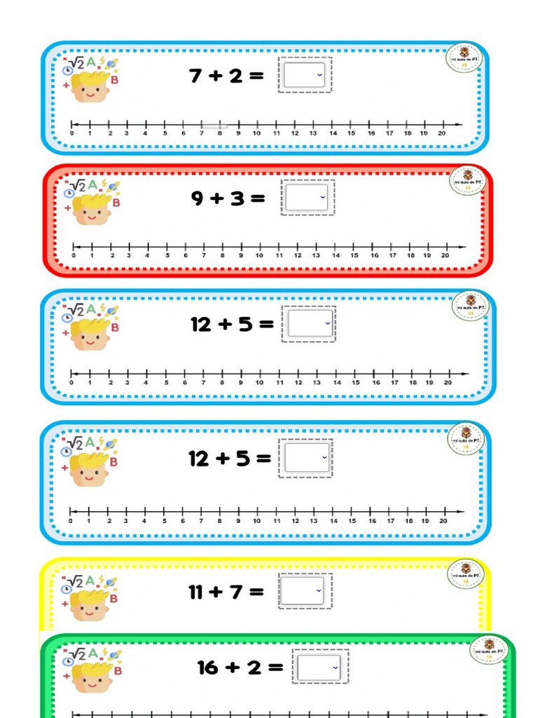 Sumas Con Recta Numerica | PDF