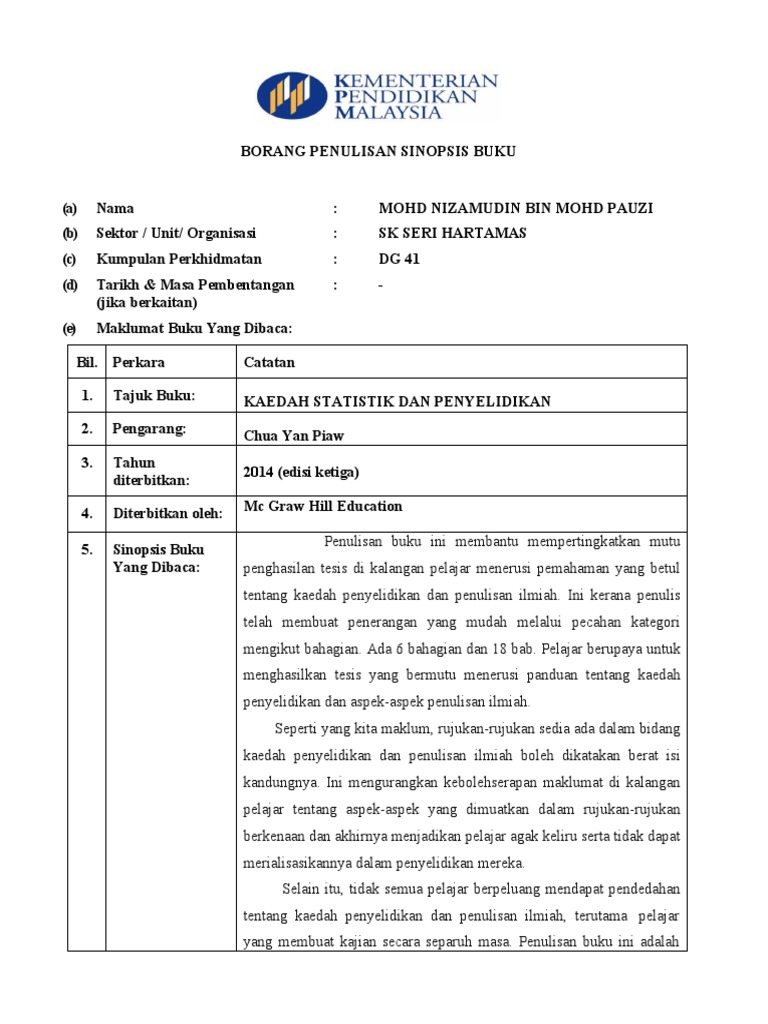 Sinopsis Buku SPLKPM 2020 | PDF