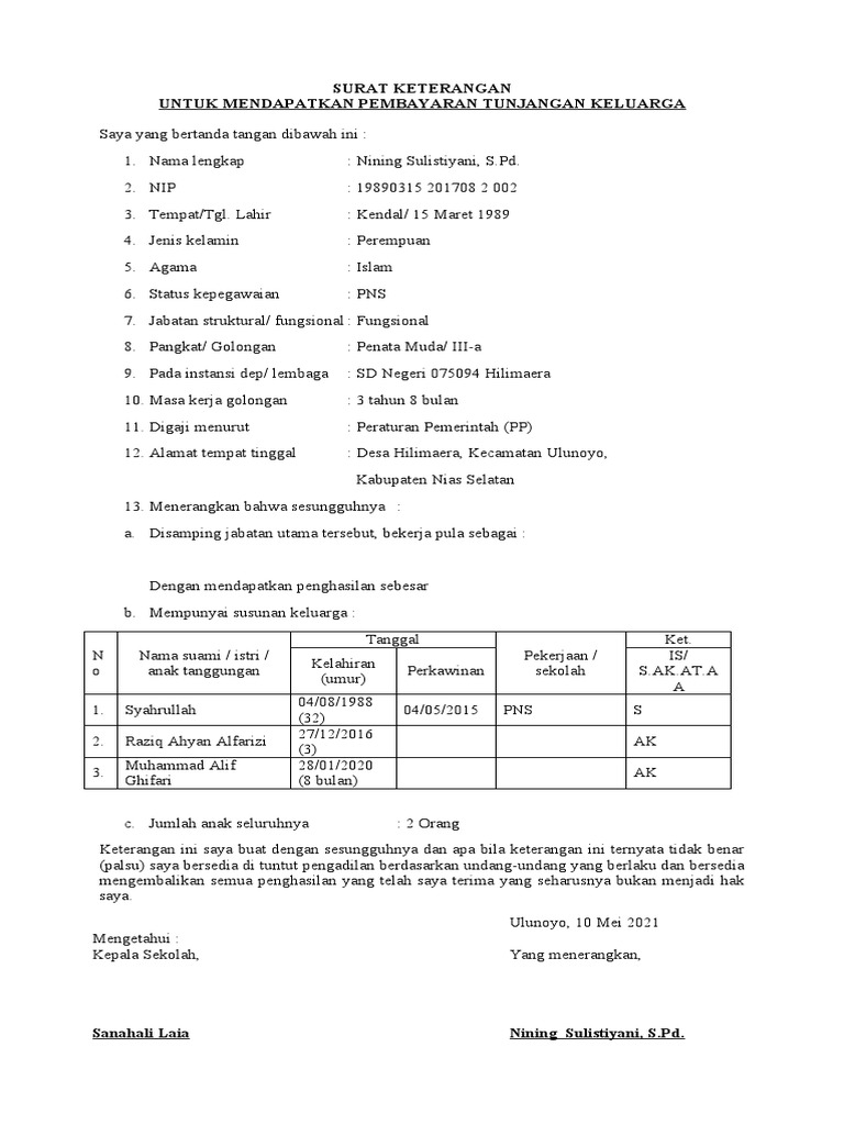 Surat Keterangan Kp4 | PDF