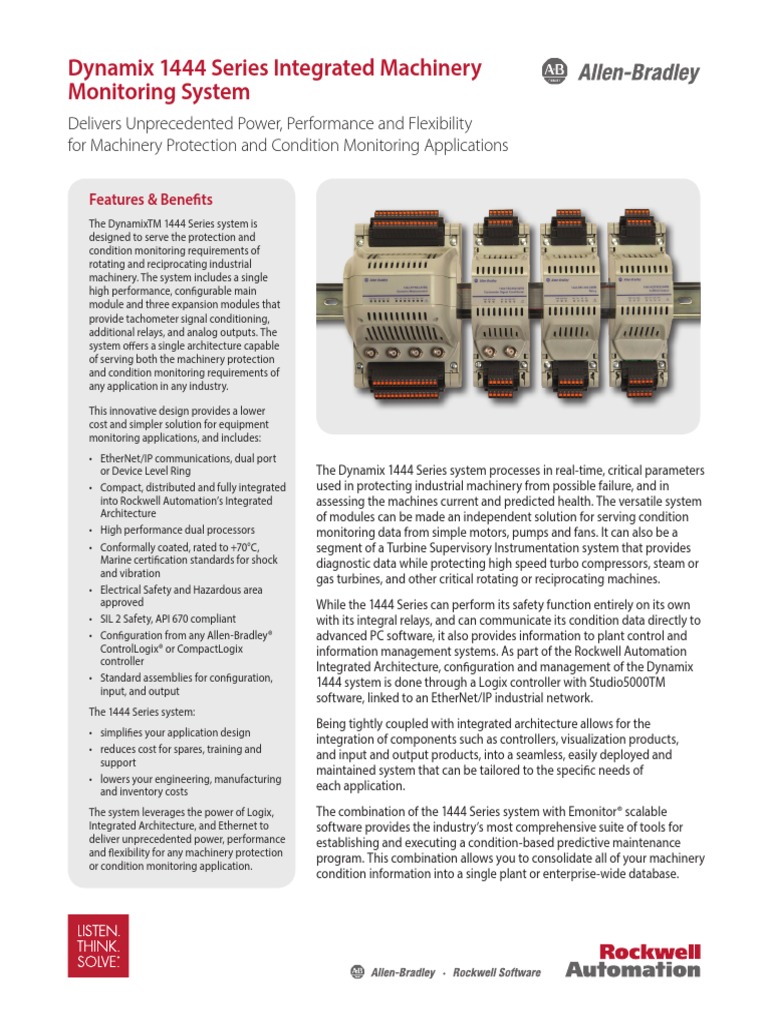 Dynamix 1444 Series Integrated Machinery Monitoring System | PDF | Machines | Gas Turbine
