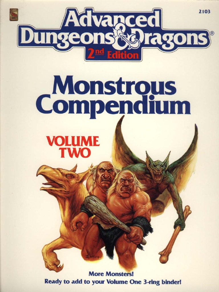 TSR2103 - MC2 - Monstrous Compendium Vol II | PDF