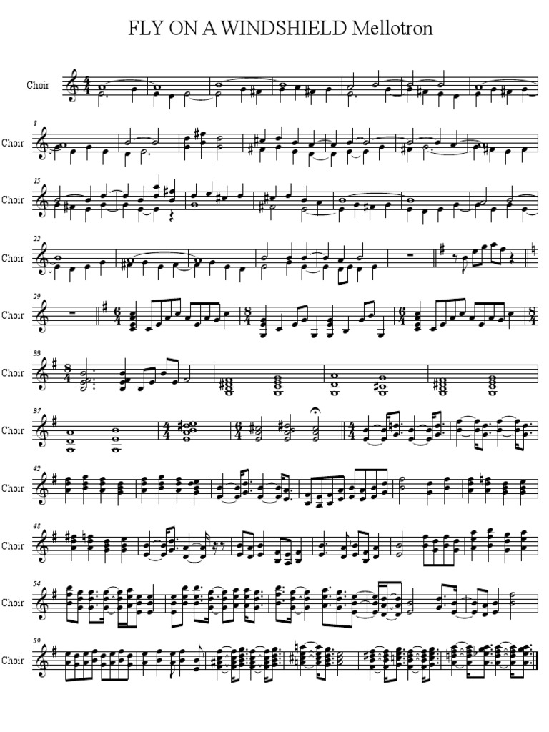Fly On A Windshield Mellotron: Choir | PDF