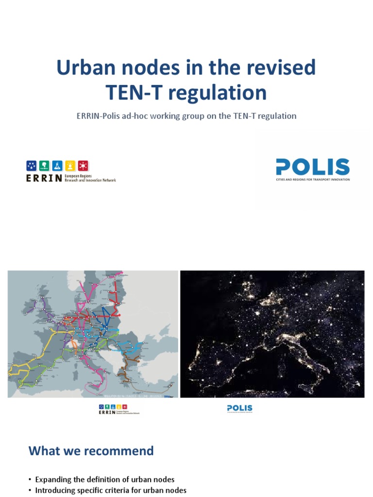 Urban Nodes in The Revised TEN-T Regulation | PDF | Transport ...