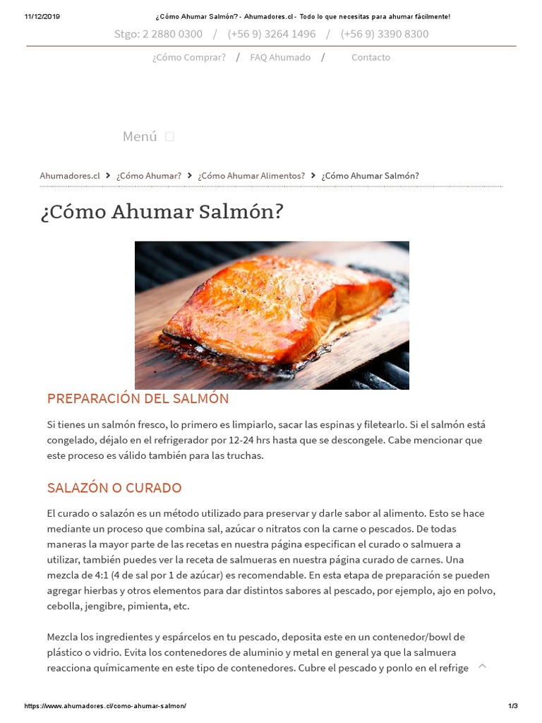 Guía Completa para Ahumar Salmón | PDF | Curado (Conservación de ...