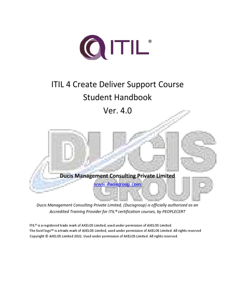 ITIL 4 CDS Student March 2021_compressed (1) | PDF | It Service ...