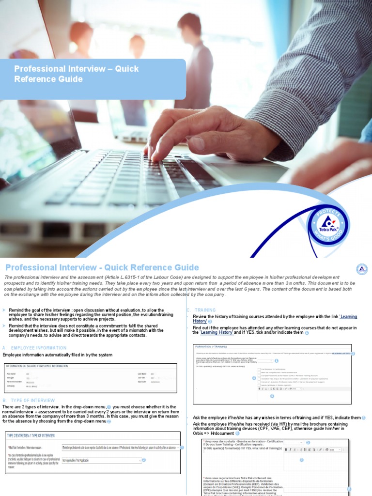 Professional Interview Quick Reference Guide - english version | PDF ...