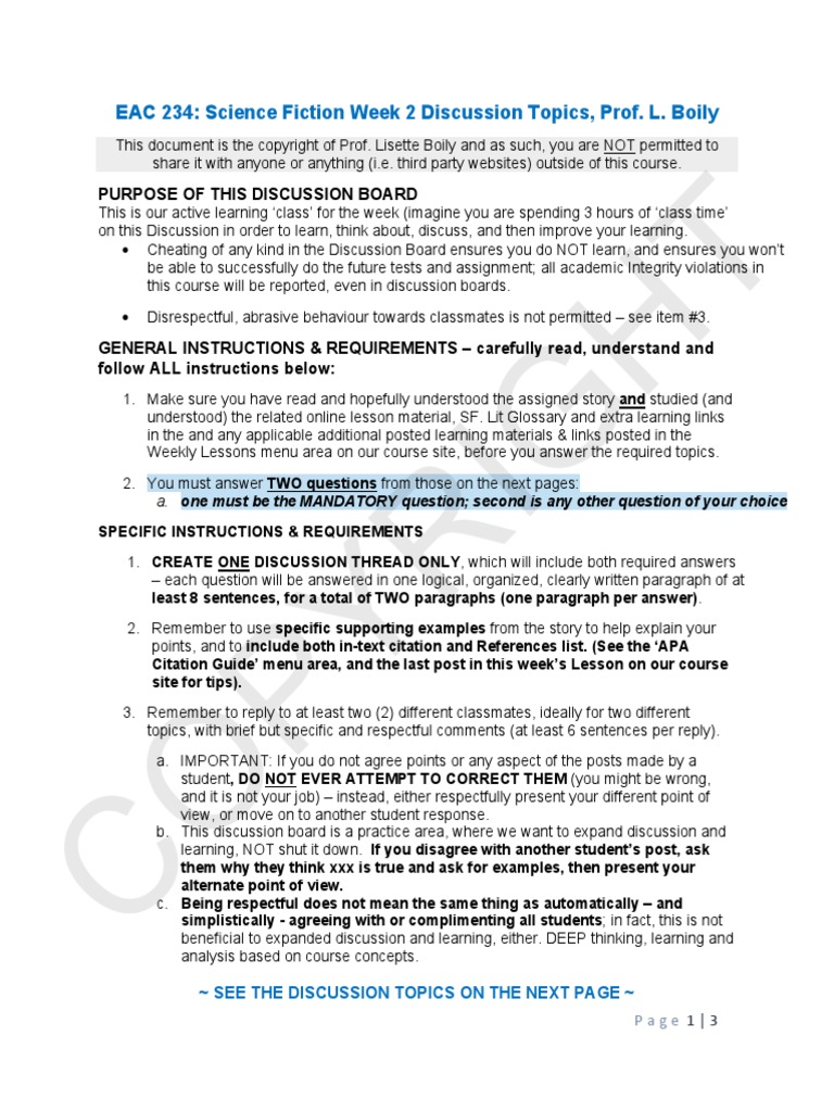 Week 2 Discussion Questions | PDF | Internet Forum | Learning