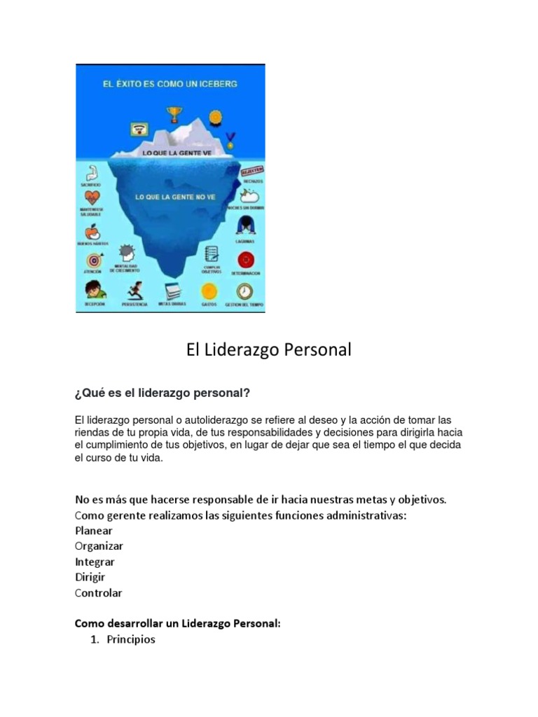 Cap 5 El Liderazgo Personal | PDF | Liderazgo | Liderazgo