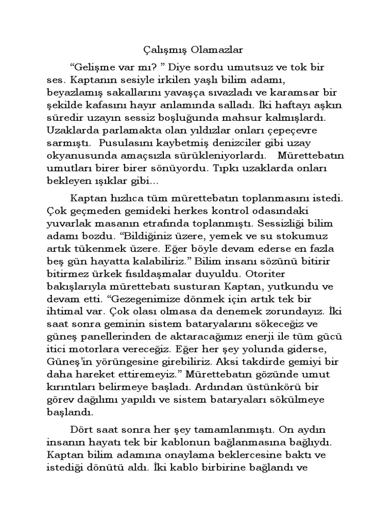 Türkçe Metin Ödevi | PDF