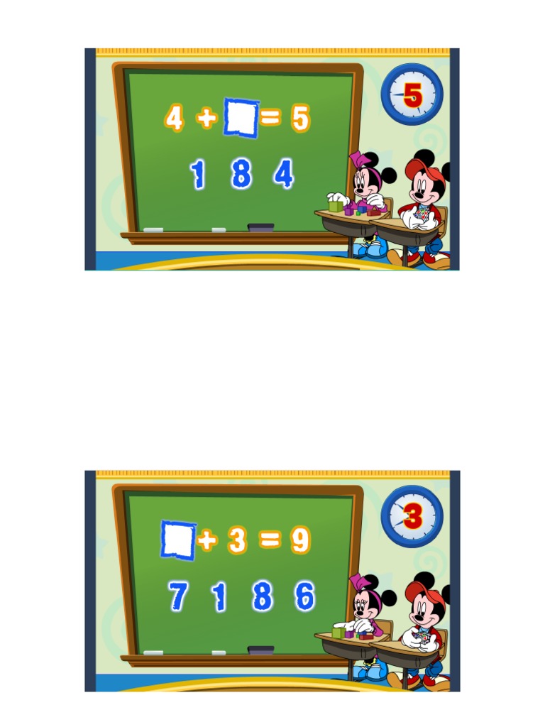 Actividad de Matematicas Con Mickey | PDF